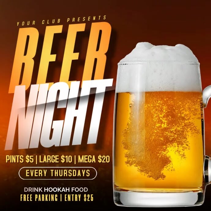Beer Night Club Template | PosterMyWall