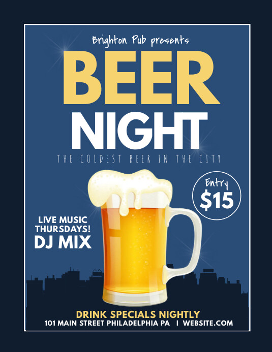 Beer Night Template | PosterMyWall
