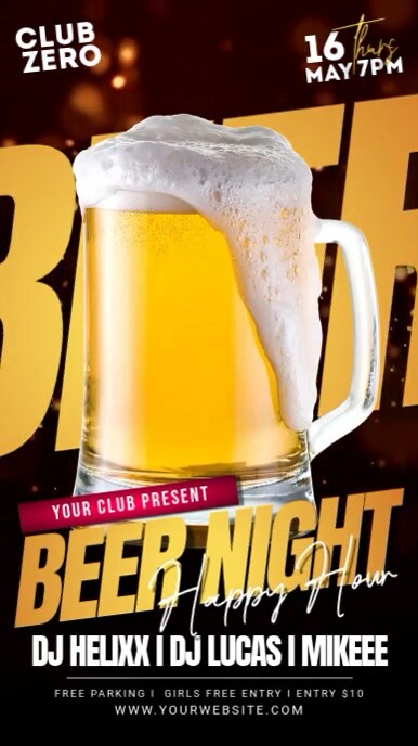 Beer Night Template | PosterMyWall