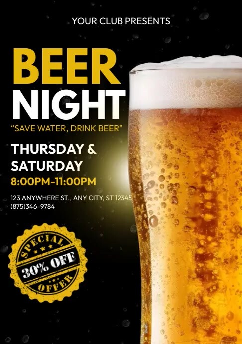 Beer Night Template | PosterMyWall
