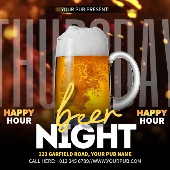 Plantilla de Beer Night | PosterMyWall