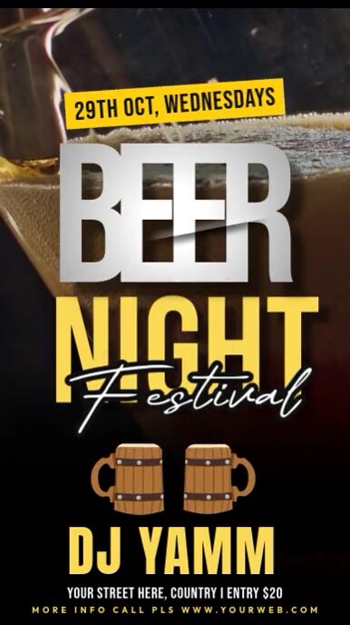 Beer Night Festival Template | PosterMyWall