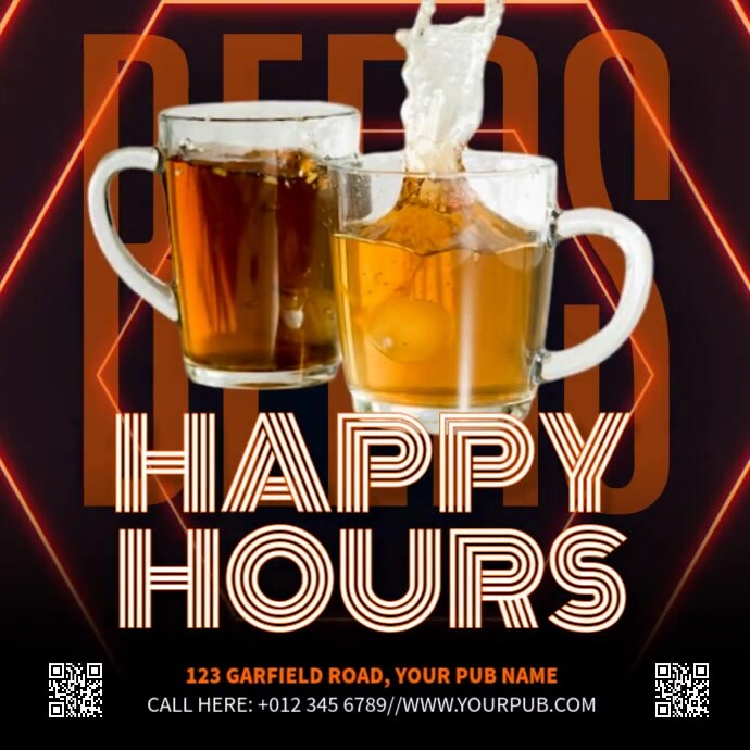 Plantilla de Beer Night Happy Hours | PosterMyWall
