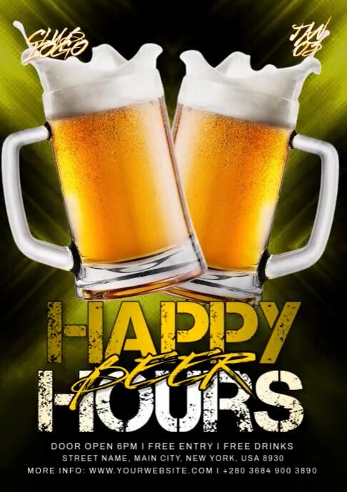 Plantilla de Beer Night Hours | PosterMyWall