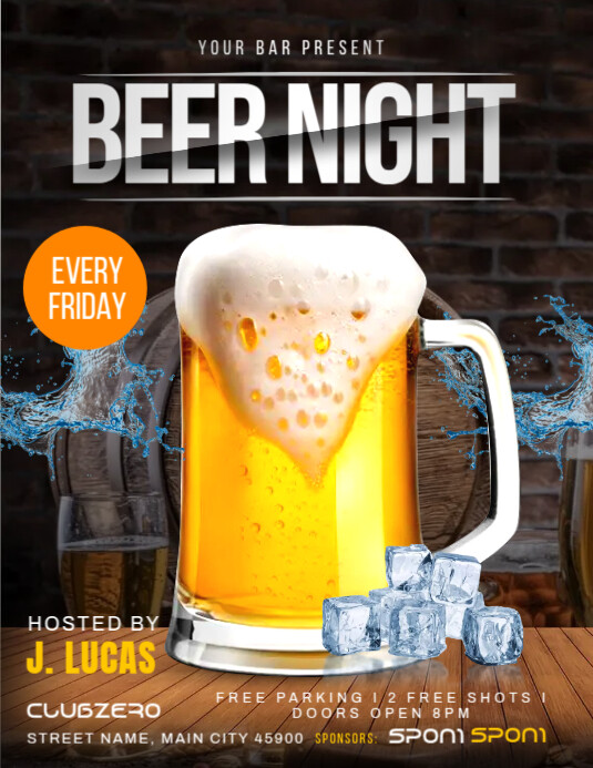 Beer Night Party Template | PosterMyWall