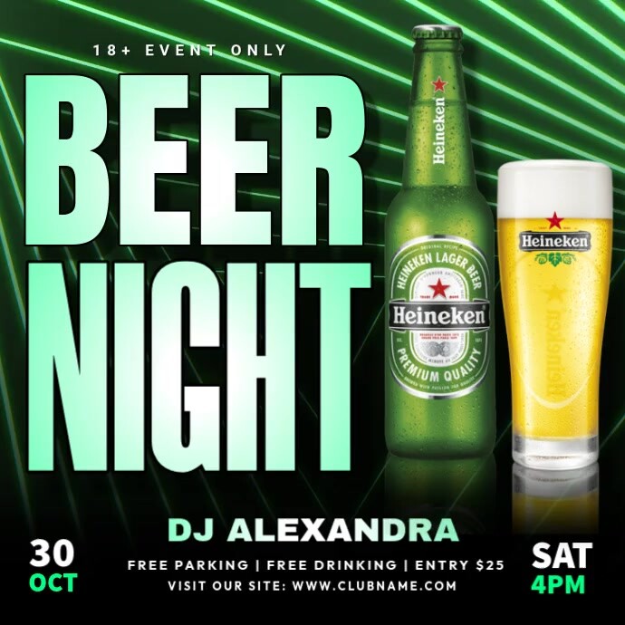 Beer Night Party Template | PosterMyWall