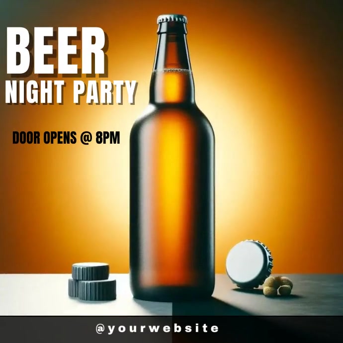 Beer Night Party Template | PosterMyWall