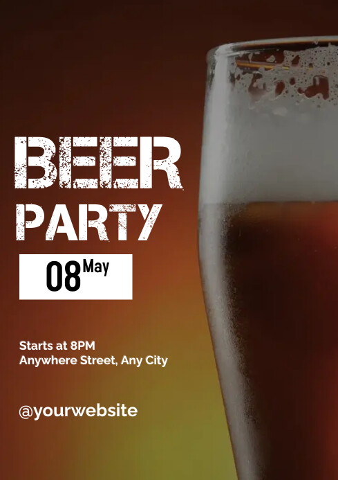 Beer Night Party Promotion Poster Templat | PosterMyWall