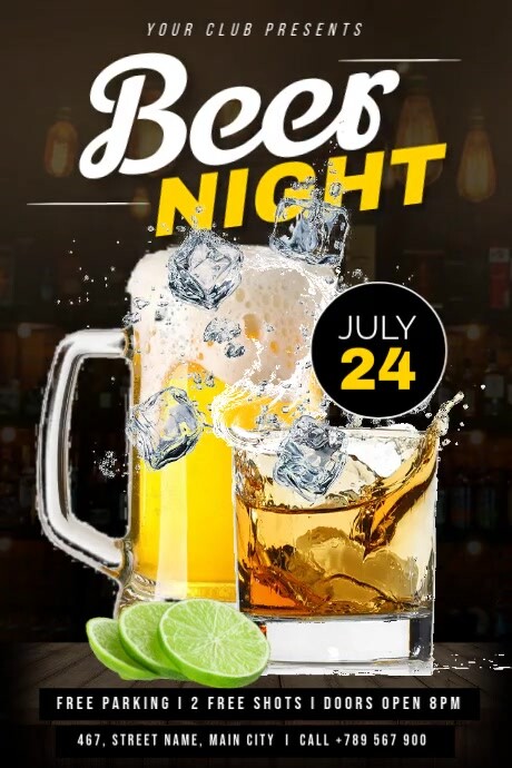Beer Night Party Video Ads Template | PosterMyWall