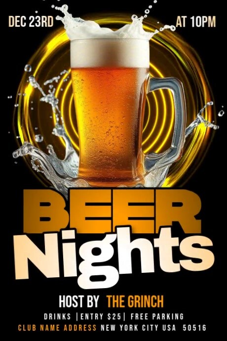 Beer Nights Party Template | PosterMyWall