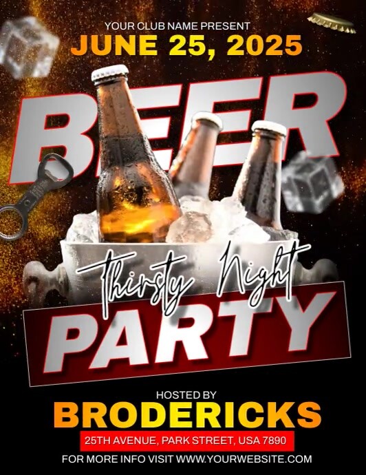 Plantilla de Beer Party Ads | PosterMyWall