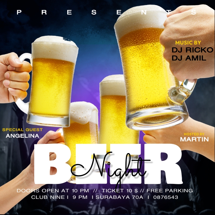 Beer Party Ads Template | PosterMyWall