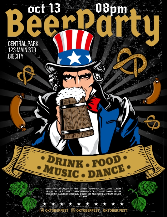 BEER PARTY FLYER Template | PosterMyWall