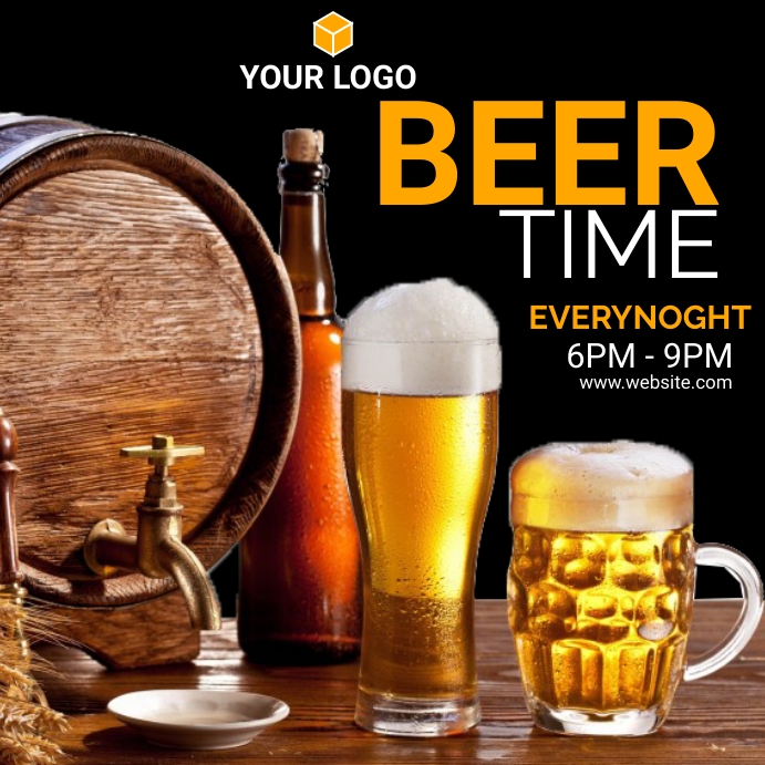 Beer party Instagram ads template | PosterMyWall