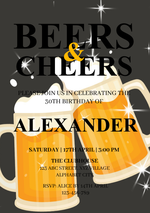 Beer Party Invitation Template | PosterMyWall