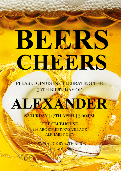 Beer Party Invitation Template | PosterMyWall