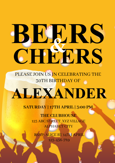 Copy of Beer Party Invitation | PosterMyWall