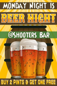 Beer Promo Bar Pub Flyer Template | PosterMyWall