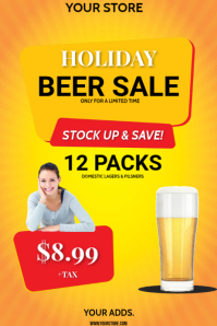 HOLIDAY BEER SALE POSTER Template | PosterMyWall