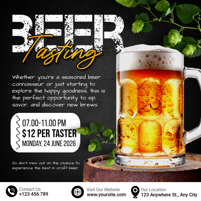 Modèle Beer Tasting Instagram Post | PosterMyWall