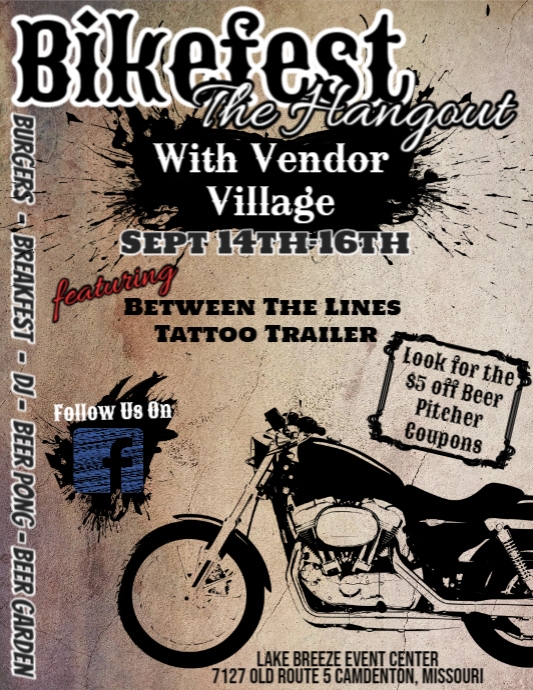 motorcycle run rally flyer template | PosterMyWall