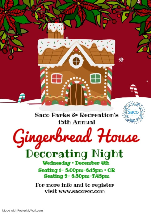 Copy of Gingerbread House Decorating Party Invitation | PosterMyWall