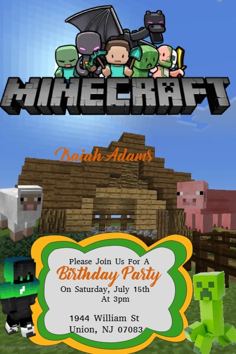 Copy of Minecraft | PosterMyWall