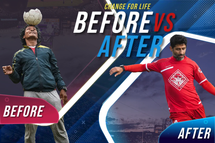 Before And After Football Sport Flyer Template | PosterMyWall