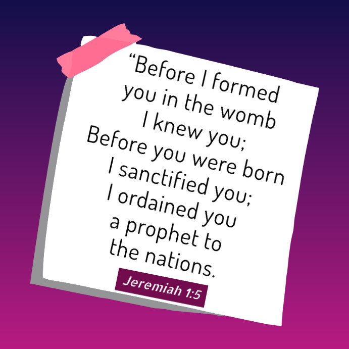Copy of Before I formed you in the womb - Bible verse | PosterMyWall