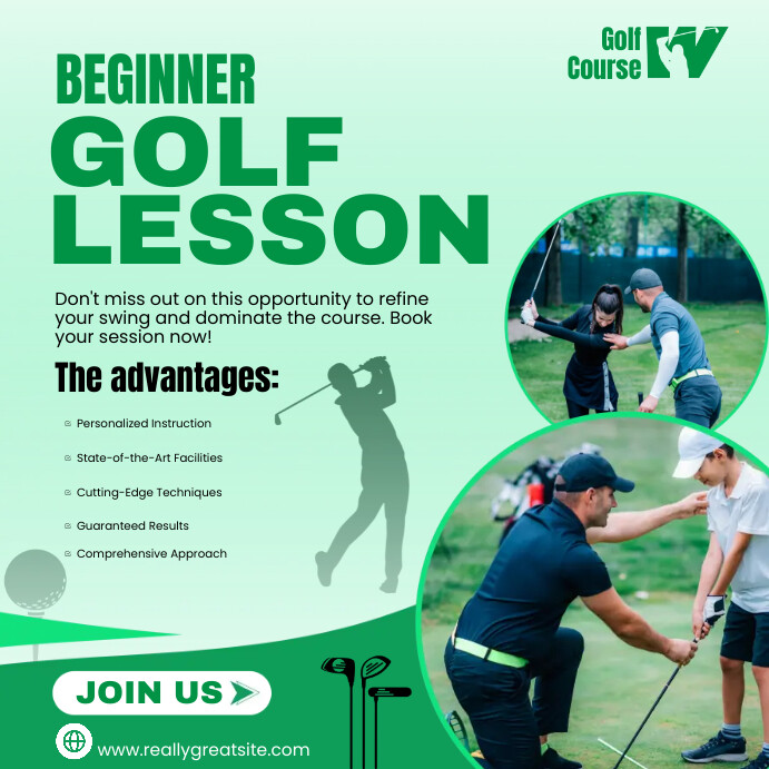 BEGINNER GOLF LESSON Template | PosterMyWall