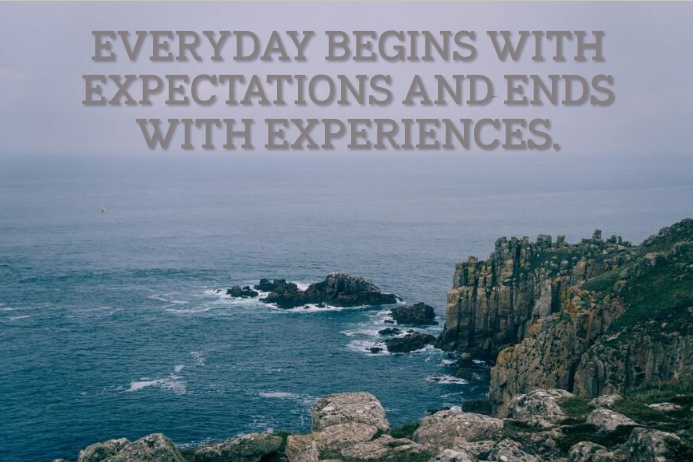 Plantilla de BEGINS AND EXPERIENCES QUOTE TEMPLATE | PosterMyWall