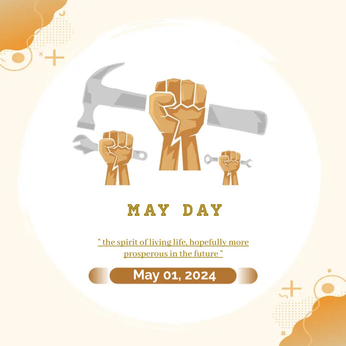 beige and brown minimalist may day instagram Template | PosterMyWall