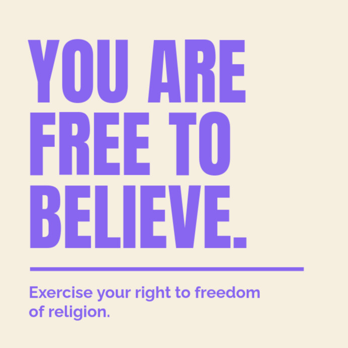 Beige Bold Human Rights Square Instagram Post Template | PosterMyWall