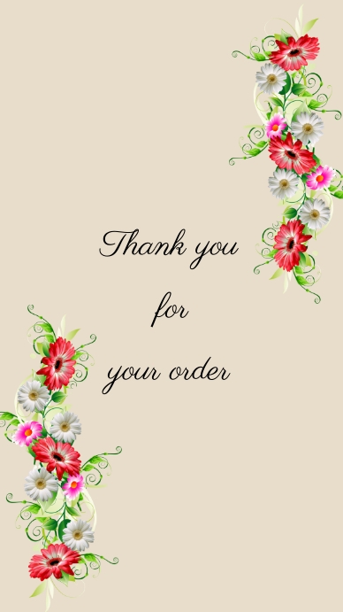 Copy of beige elegant floral thank you greeting | PosterMyWall