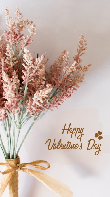 Beige Simple Happy Valentine Instagram Story Template | PosterMyWall
