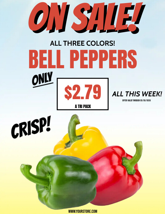 BELL PEPPERS SALE Template | PosterMyWall