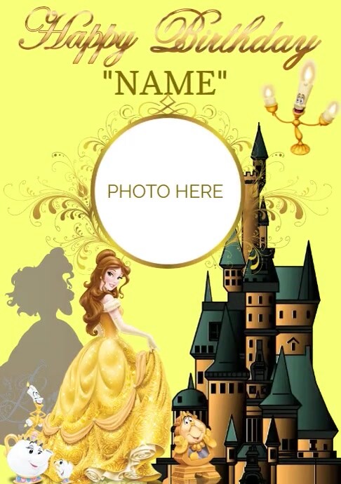 Belle Princess Tarp Template | PosterMyWall