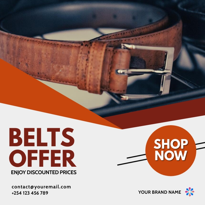 Copy of belts fashion sale template | PosterMyWall