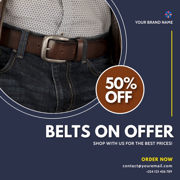 belts fashion sale template | PosterMyWall
