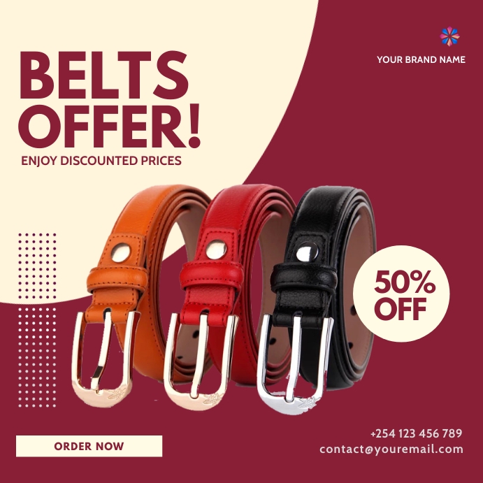 belts fashion sale template | PosterMyWall
