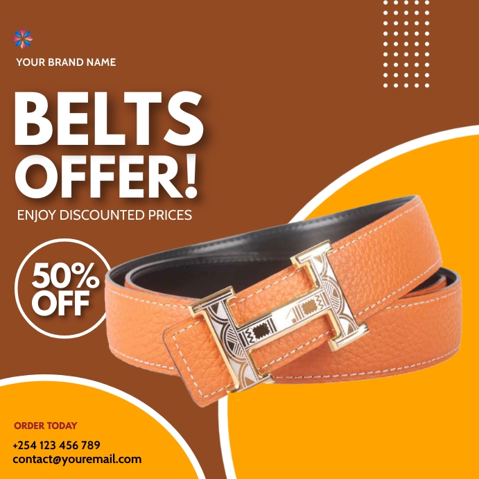 belts fashion sale template | PosterMyWall