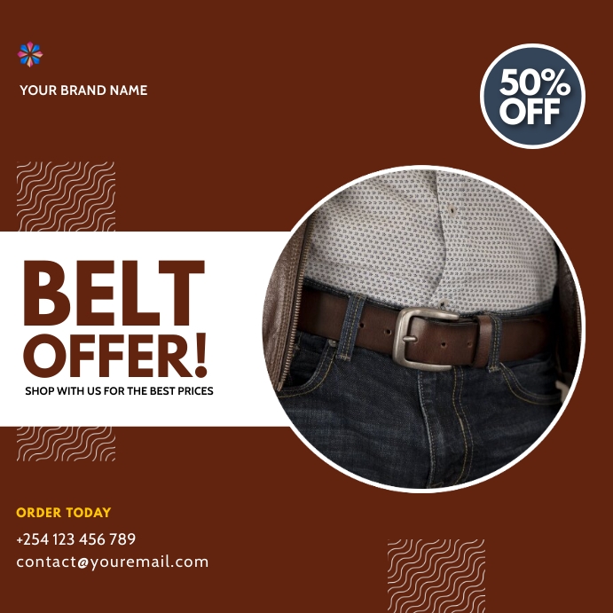 belts fashion sale template | PosterMyWall