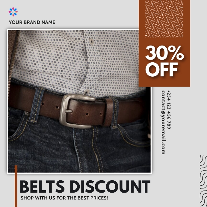 belts fashion sale template | PosterMyWall