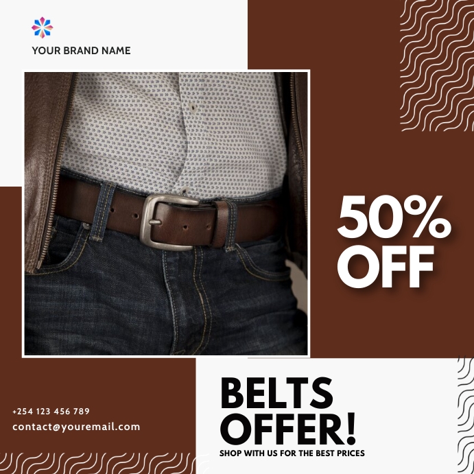 Copy of belts fashion sale template | PosterMyWall