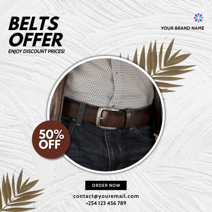belts fashion sale template | PosterMyWall