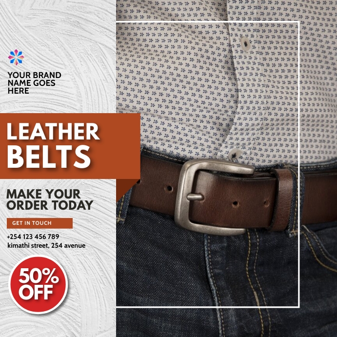 belts fashion sale template | PosterMyWall