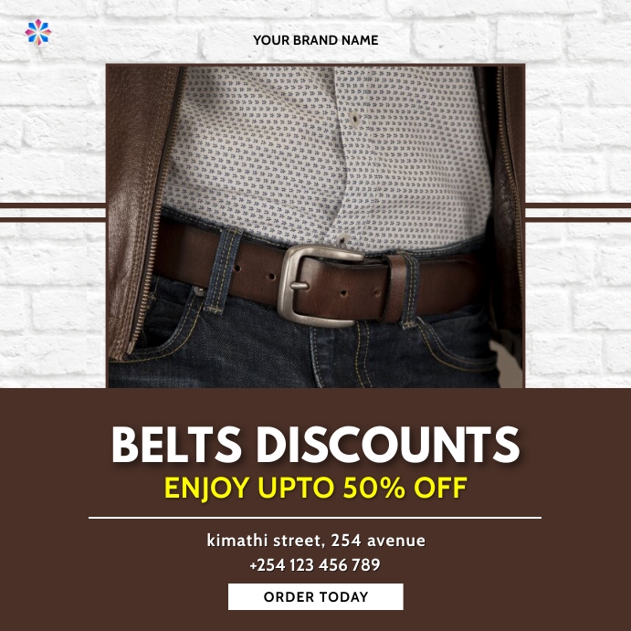 Copy of belts fashion sale template | PosterMyWall
