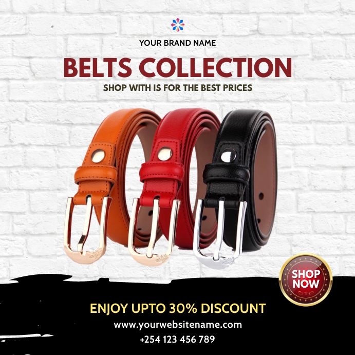 belts fashion sale template | PosterMyWall