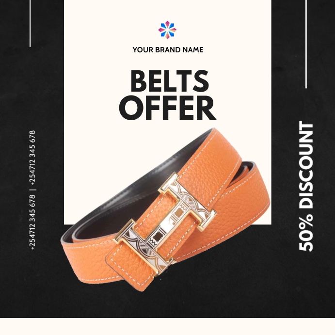 Copy of belts fashion sale template | PosterMyWall