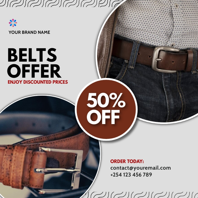 belts fashion sale template | PosterMyWall